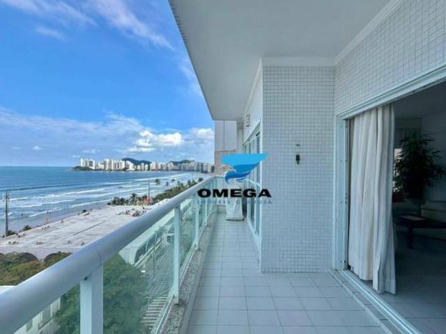 Apartamento à venda na praia das Pitangueiras no Guarujá I Omega Imoveis