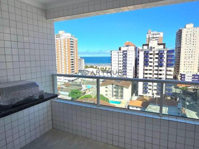 Apartamento à venda na Praia Grande Aviação, 2 dormitórios e Sacada Vista Mar