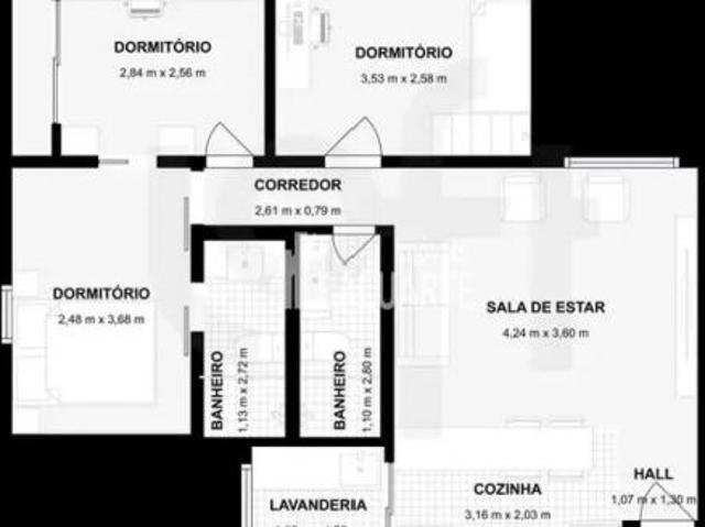 Apartamento a venda na Vila Campo Grande SP zona sul 70 m²