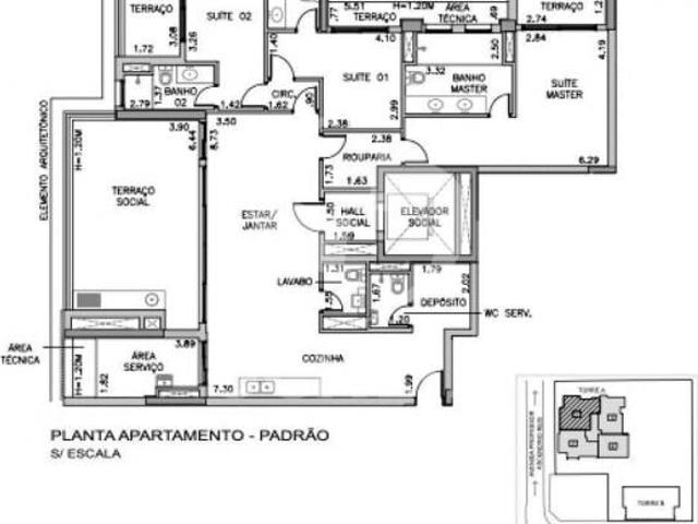 Apartamento á Venda na Vila Mariana com 179m², 3 quartos sendo 3 suítes, 3 vagas