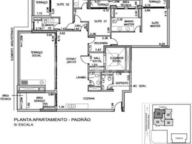 Apartamento á Venda na Vila Mariana com 179m², 3 quartos sendo 3 suítes, 3 vagas