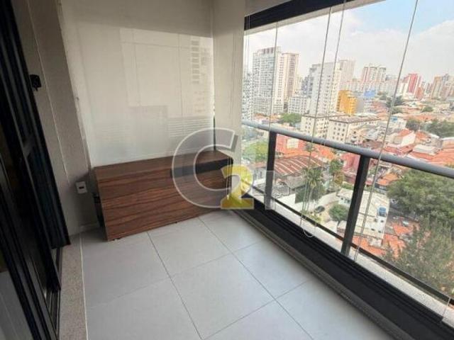 Apartamento à venda na Vila Mariana com, 1 quarto com ar condicionado, 1 banheiro social, 1 vaga