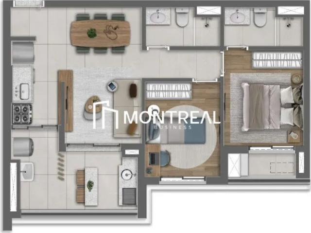 Apartamento à venda no alto da boa vista, 2 dormitórios, 1 suíte. 1 vaga de garagem