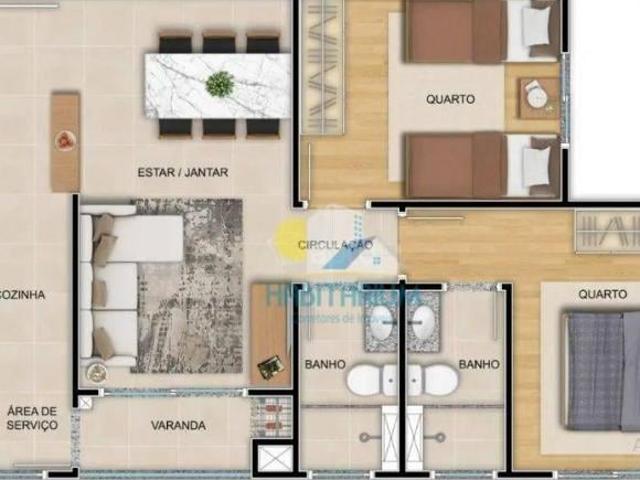 Apartamento a venda no Bacacheri 2 quartos com suíte e 1 vaga