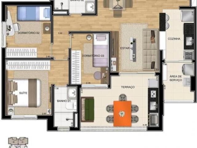 Apartamento à venda no bairro Vila Carrão São Paulo/SP, Zona Leste