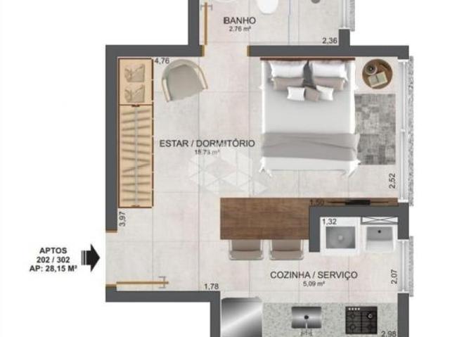 Apartamento à venda no bairro Centro, em Santa maria