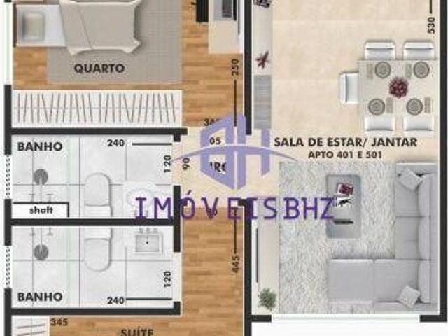 Apartamento a venda no Bairro Santa Terezinha, 2 quartos, suíte, elevador e 2 vagas