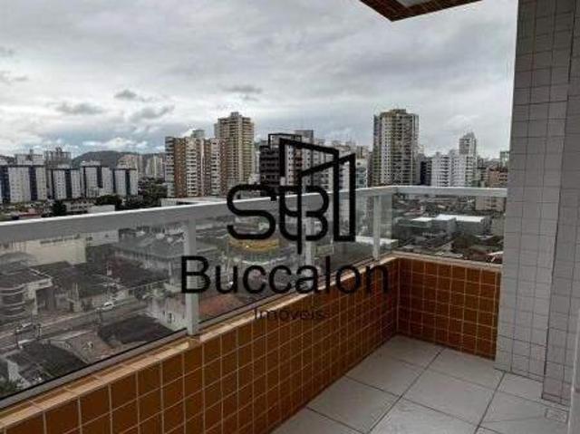 Apartamento à venda no Boqueirão Praia Grande 2 dorm 1 suíte, varanda e 1 vaga