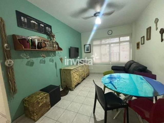 Apartamento à venda no Boqueirão Santos | 78,34 m² | 1 dorm | 1 vaga | Portaria 24h