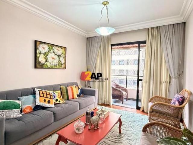 Apartamento a venda no Brooklin, 4 dormitórios sendo 1 suíte, 2 vagas de garagem fixas, com 124m²