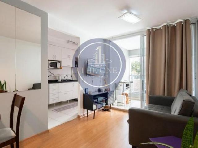 Apartamento à venda no Campo Belo, São Paulo SP: 1 quarto, 2 salas, 2 banheiros, 1 vaga, 49,60 m² de