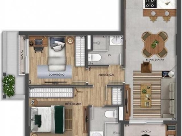 Apartamento à venda no Centro Cívico