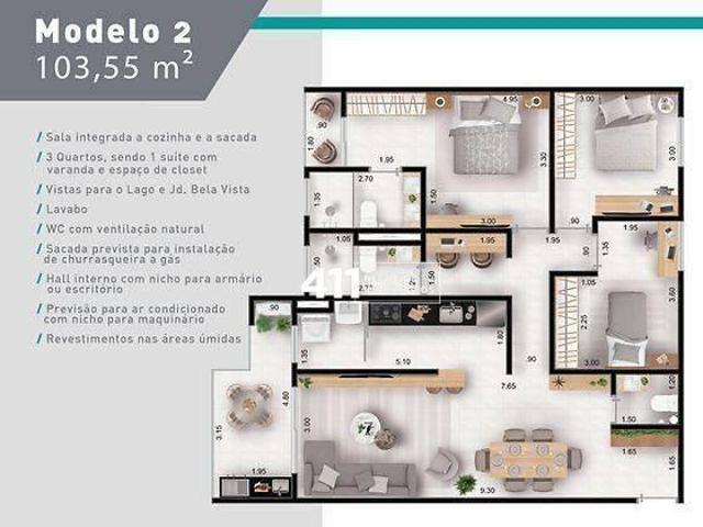 Apartamento à Venda no Condomínio Vila do Parque Indaiatuba/SP