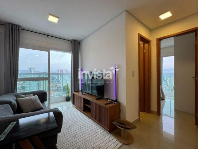 Apartamento à venda no Embaré, Santos/SP | Vista Livre | 2 quartos, 2 varandas e 1 vaga