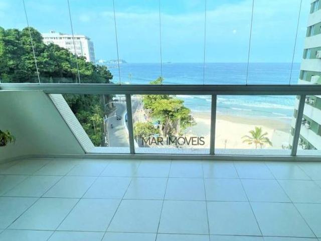 Apartamento à venda no Guarujá, na praia das Astúrias, frente ao mar, 2 vagas de garagem e lazer