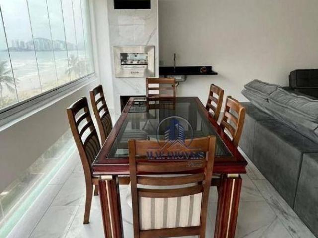 Apartamento à venda no Guarujá, na praia das Pitangueiras, frente ao mar, 150 metros de área útil, 0