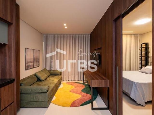 Apartamento à venda no Gyro Vaca Brava – Setor Bueno | 1 quarto mobiliado e decorado | Nascente | Al