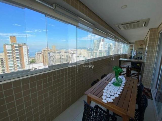 APARTAMENTO A VENDA NO GONZAGA, 03 SUÍTES, E VISTA MAR