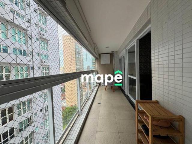 Apartamento à venda no Gonzaga – 2 Dormitórios 1 Suíte, varanda gourmet | Porteira Fechada | Ed. L