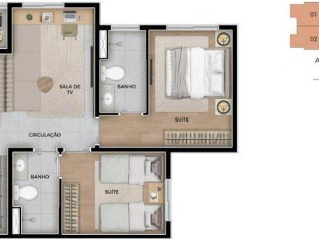 Apartamento à venda no Jardim das Indústrias