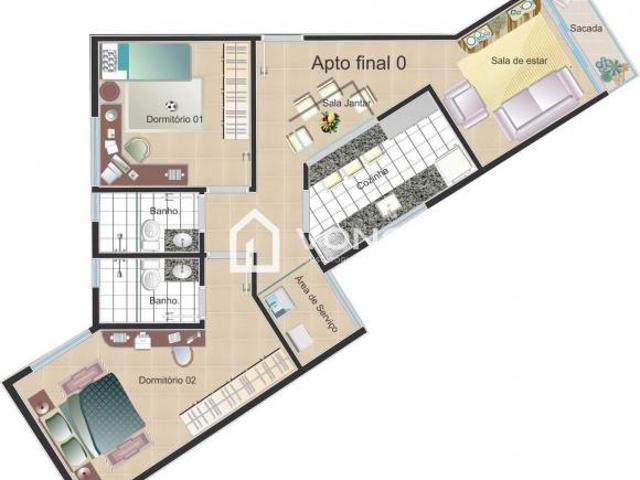 Apartamento à venda no Jardim Moacyr Arruda, Indaiatuba SP: 2 quartos, 1 suite, 1 sala, 1 vaga, 78m²