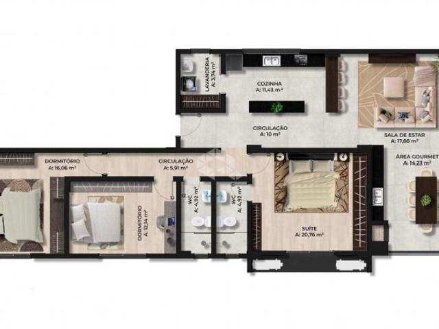 Apartamento à venda no Res. Legatto