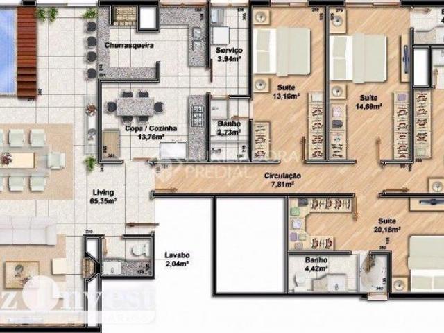 Apartamento à venda no Residencial Hyde Park em Porto Alegre