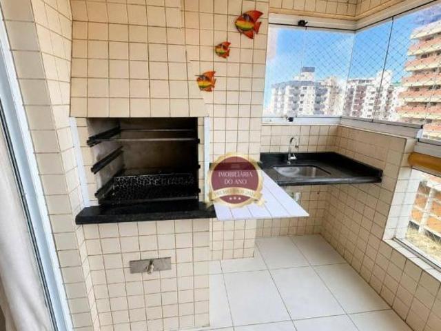 Apartamento à venda no Tupi em Praia Grande com 1 quarto, suíte, 73 m² e sacada gourmet – 250 metros