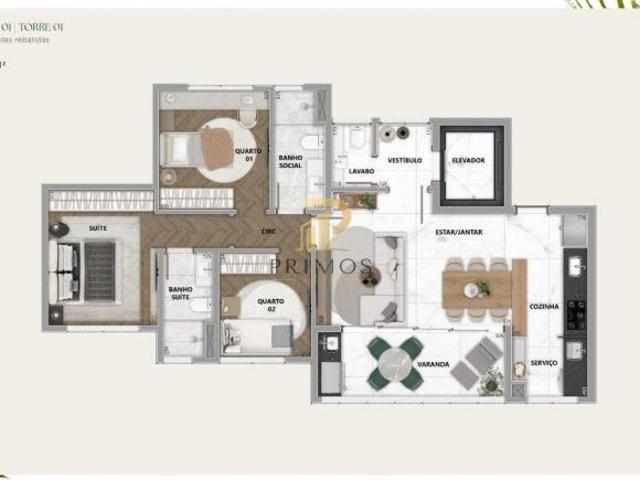 Apartamento à venda no Vale do Sereno