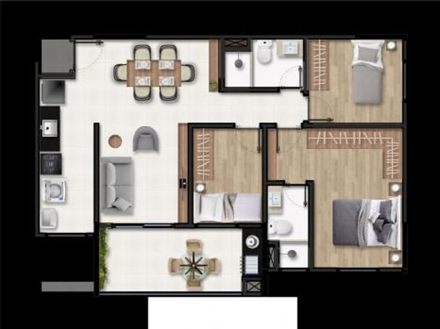 Apartamento a venda no Vila Bocaina Maua 3 Dorms