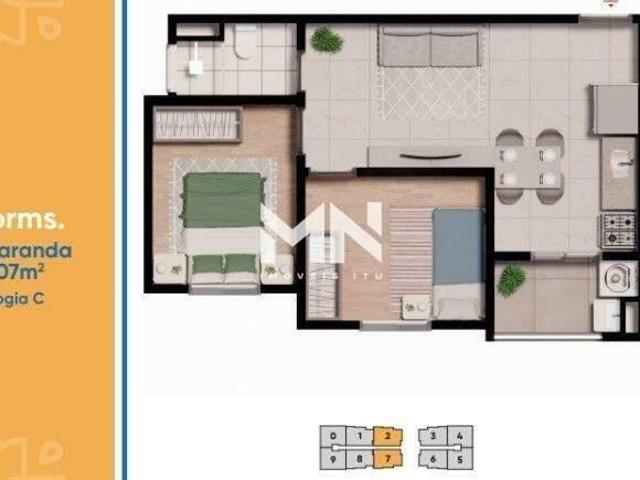 Apartamento à venda, o Parque Nossa Senhora da Candelária, com 42 m²