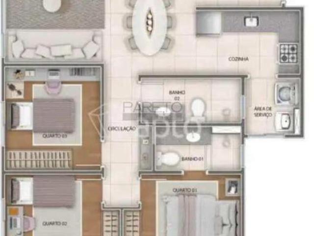Apartamento à venda.OPORTUNIDADE PARA INVESTIDORES OU QUEM DESEJA MORAR ! 3 quartos Bairro Palmeira