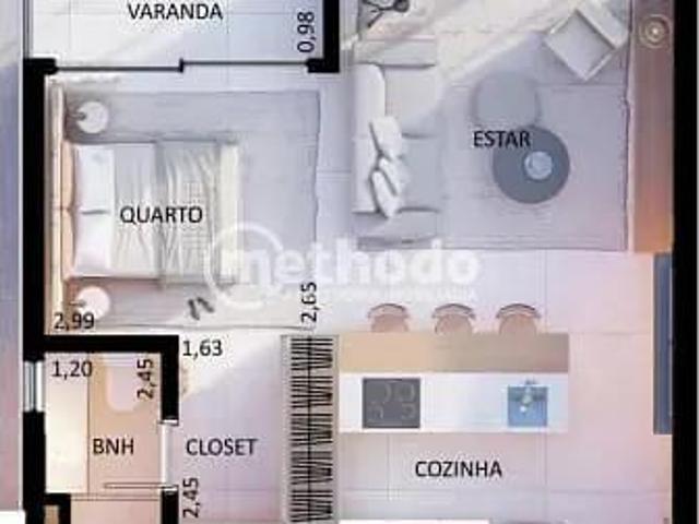 Apartamento à venda com 45m², Jardim Paineiras/Casa Figueira, Campinas, SP
