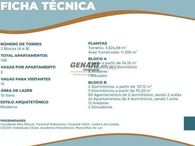 Apartamento à venda com 2 quartos no Vila Bela, Indaiatuba SP