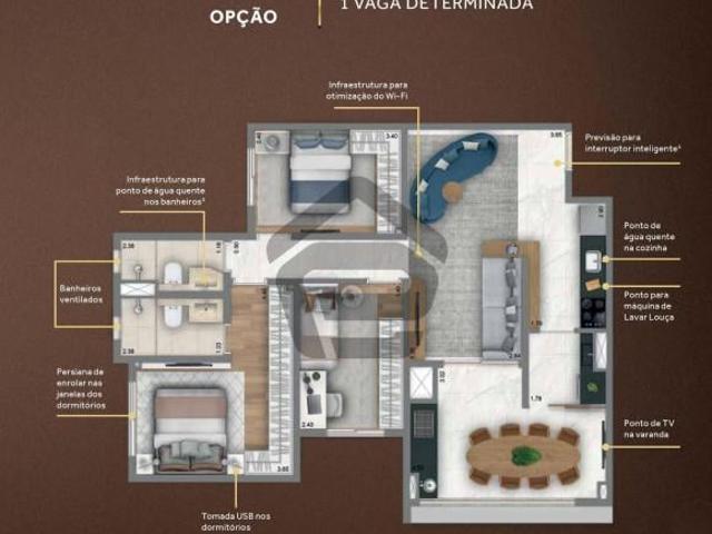 Apartamento à Venda com 3 Dormitórios na Nova Klabin