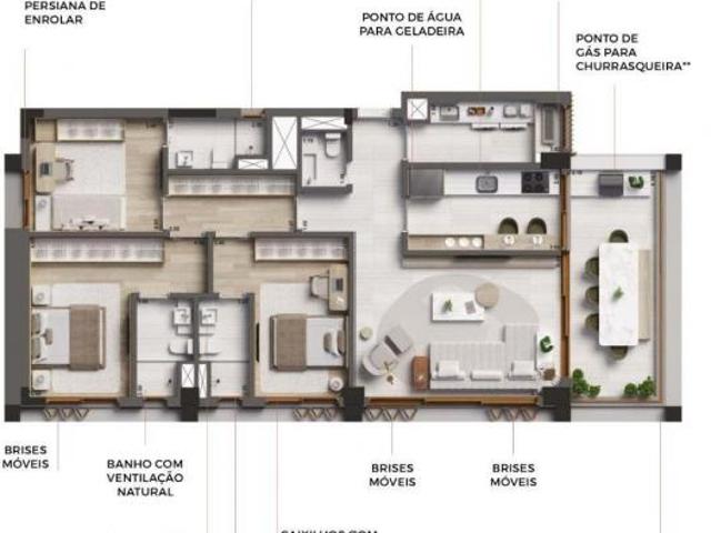 Apartamento à Venda com 3 Dormitórios no Jardins