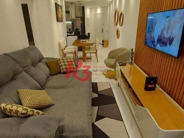 Apartamento À VENDA com 3 dormitórios – 94m² – A 100m da Praia – Santos/SP