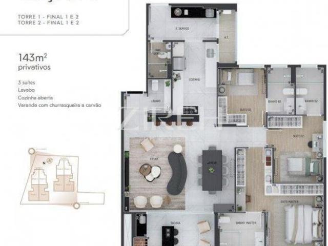 APARTAMENTO À VENDA COM 3 SUÍTES ÁGON RESIDENCE PLAENGE