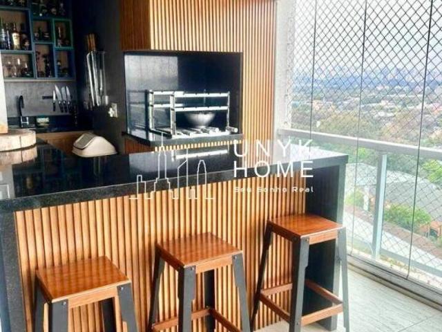 Apartamento a venda com varanda gourmet e 3 suítes em condomínio clube