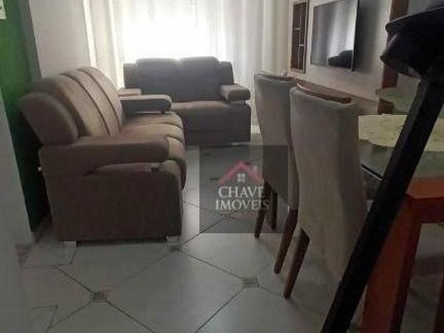 Apartamento à venda de 1 dorm. com 57 m², na Orla da Praia no Bairro da Aparecida Santos/SP