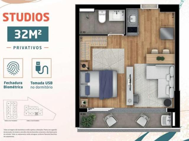 Apartamento à Venda de 1 dormitório no My Place Jardim Botanico