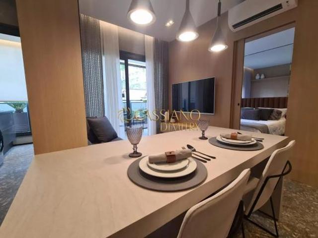 Apartamento à venda de 45m² | 01 dormitório, 01 banheiro e 01 vaga de garagem | Edifício Quadria Aqu