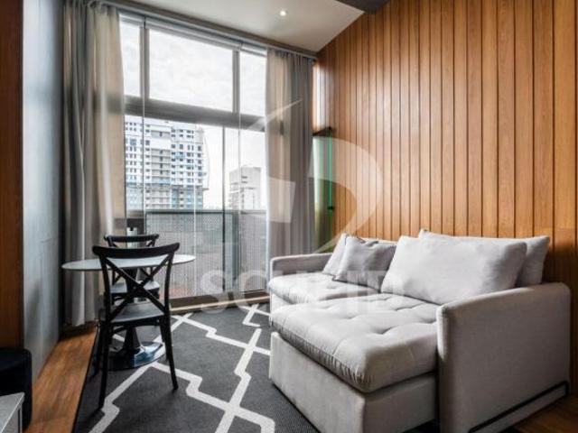 Apartamento á Venda em Moema com 43m², 1 quarto, 1 vaga