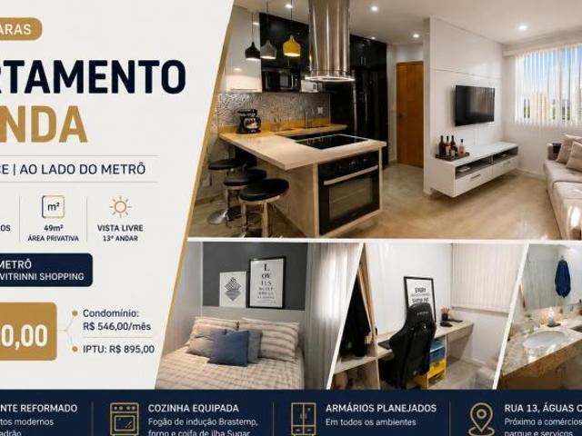 Apartamento à Venda em Águas Claras | 2 Quartos | Suíte | Vista Livre | Metrô | Città Residence
