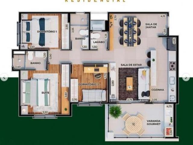 Apartamento à venda em Campinas, Parque da Hípica, com 3 quartos, com 91.29 m²