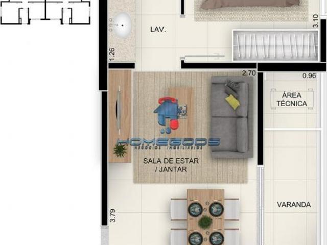 Apartamento à venda em Campinas, Vila Eliza, com 1 quarto, com 35.82 m², Urban Design Taquaral