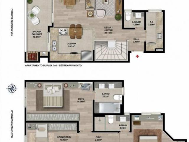 Apartamento à venda em Caxias do Sul, Nossa Senhora de Lourdes, com 3 quartos, 121.95m²