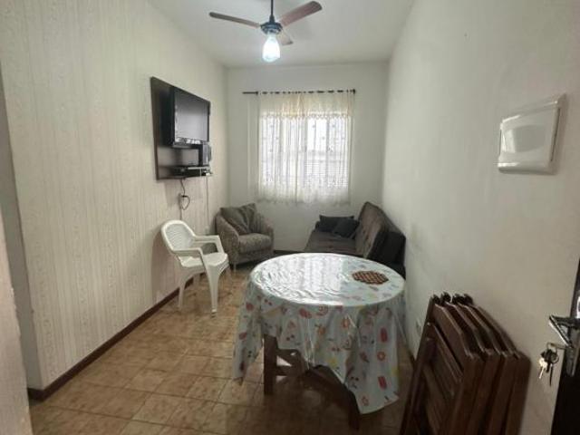 apartamento á venda em centro de mongaguá 01 dormitório com churasqueira