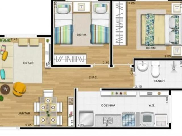 Apartamento à venda em Cotia SP, Altos da Colina