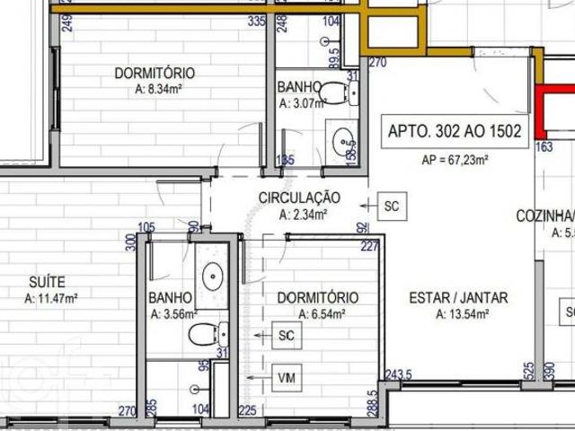Apartamento à venda em Cristo Redentor com 67 m², 3 quartos, 1 suíte, 1 vaga